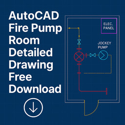 AutoCAD Fire Pump Room Detailed Drawing Free Download