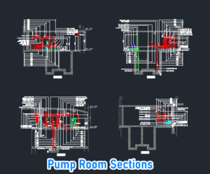 AutoCAD Fire Pump Room Detailed Drawing Free Download