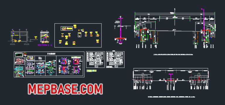 AutoCAD Drainage Fittings Section & Typical Details DWG Free Download