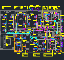 AutoCAD HVAC Chilled Water System Shop Drawing Download