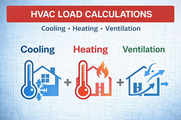 HVAC Load Calculation: Cooling & Heating Load Formulas (ASHRAE)