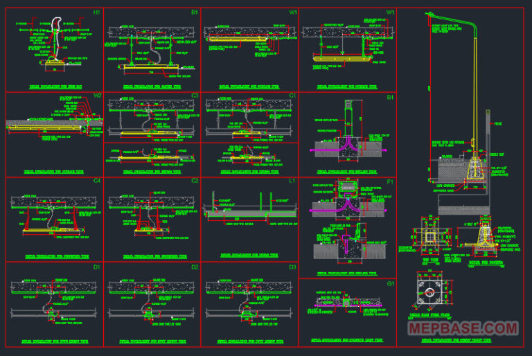 Street Light Installation Detail DWG — Free AutoCAD Download